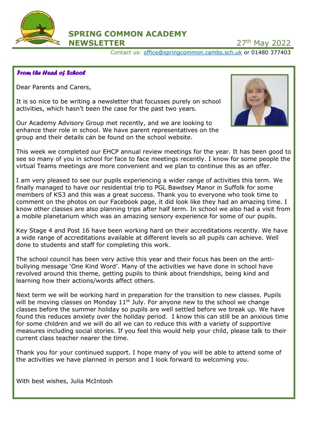 Spring Common Academy - Newsletters